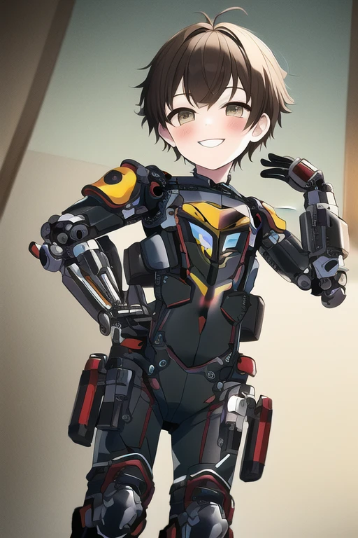 [NovelAI] laugh, Masterpiece, boy, mecha robot, suit [Illustration ...